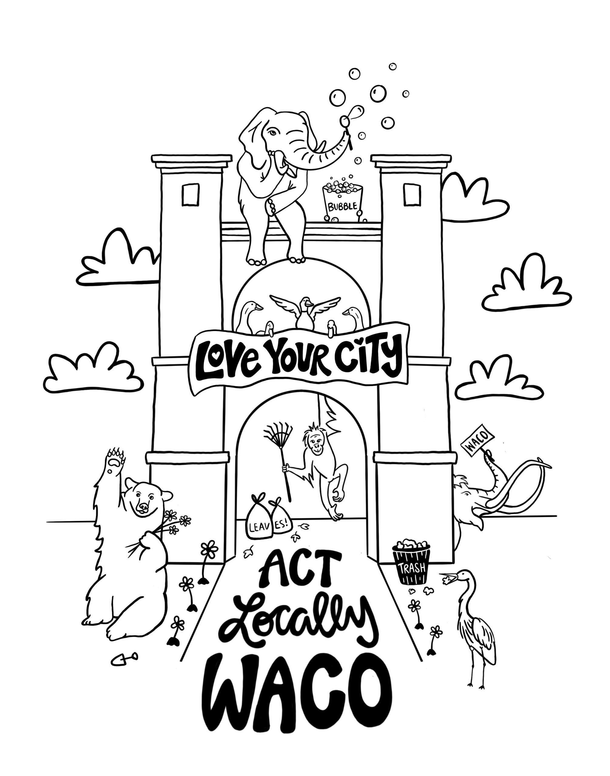 New Act Locally Waco T-shirt shows off Animals of Waco – Act Locally Waco